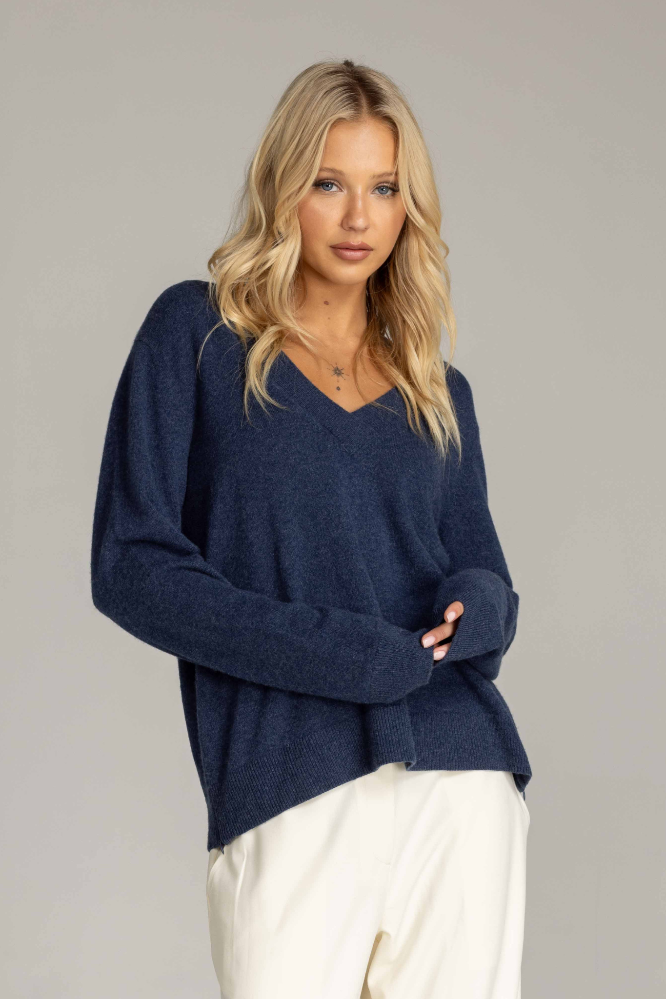 Helios Light Jumper - Denim Blue Marle