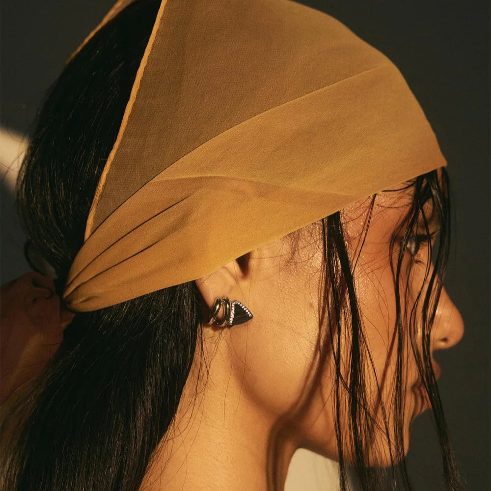 Luv AJ - Pave Shield Studs - Gold