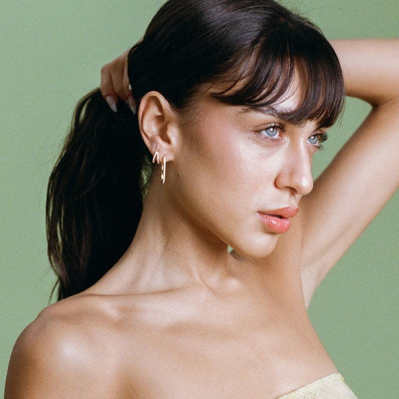 Porter Jewellery Double Angel Huggies - Gold